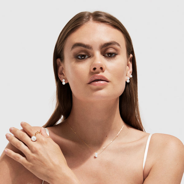 ORA Pearls – DUETA PEARL STUDS - FIXED - SMALL