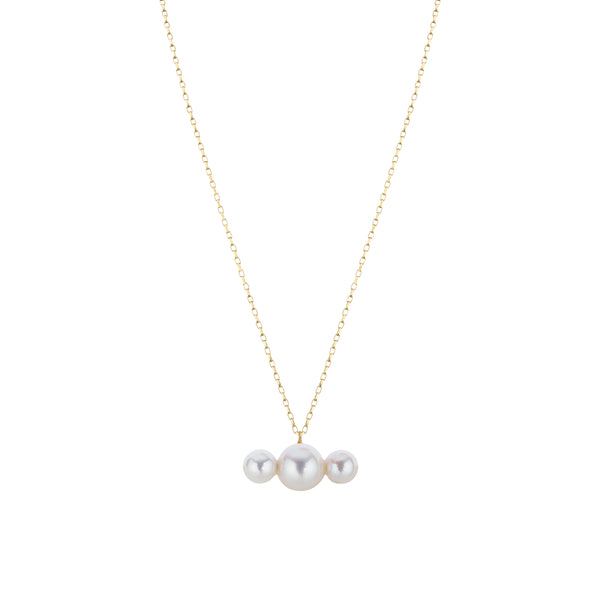 ORA Pearls – TRIA PEARL SOLID GOLD NECKLACE