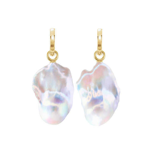 ORA Pearls – XXL NEBULA PEARL HOOP EARRINGS